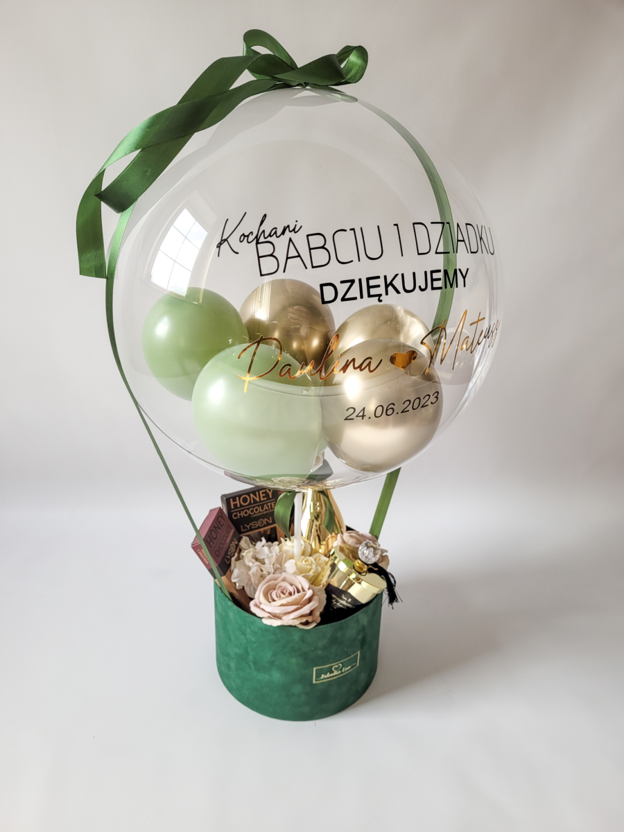 Box+balon na Podziękowania dla babci i dziadka na weselu - Balonove Love